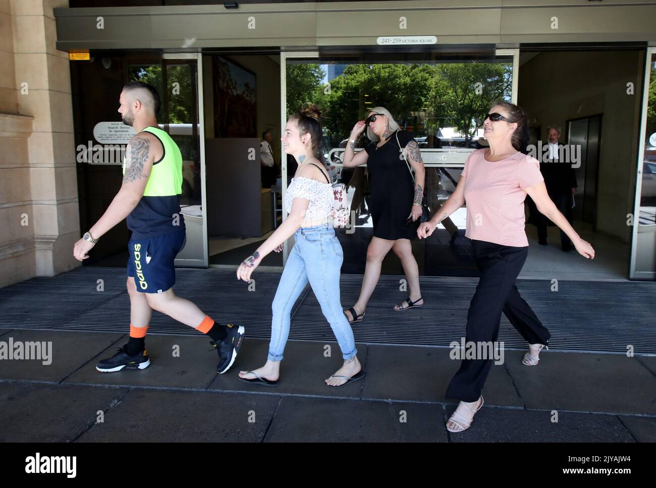 Family members of Hayden Pepe leave the Adelaide District after the ...