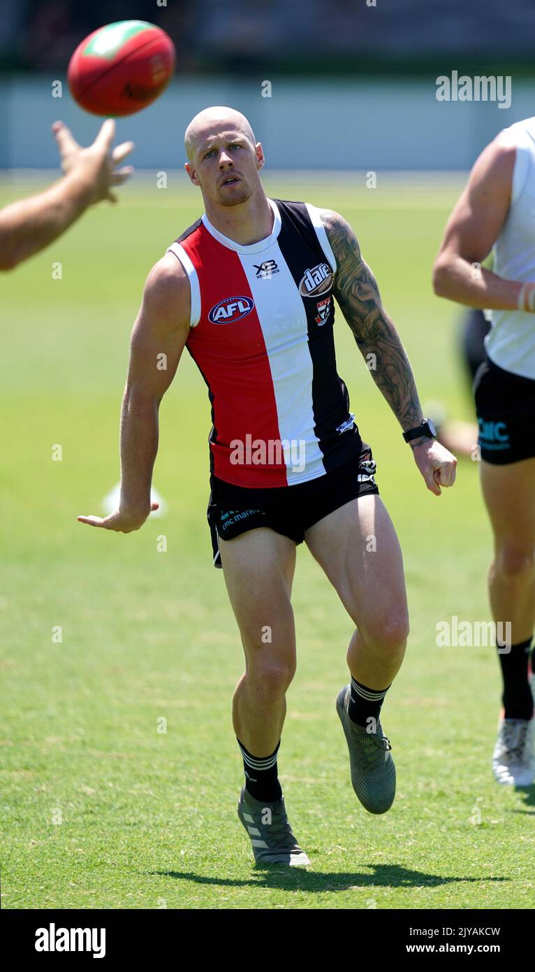 Zak Jones of the Saints in action during a St Kilda Saints training ...