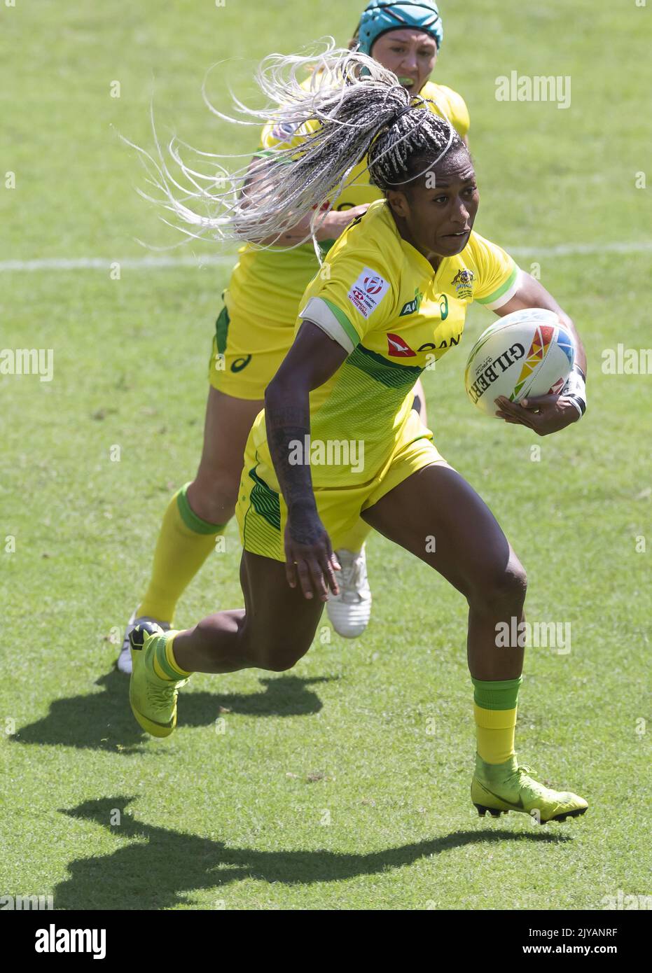 Ellia Green of Australia scores against Spain women during day one of ...