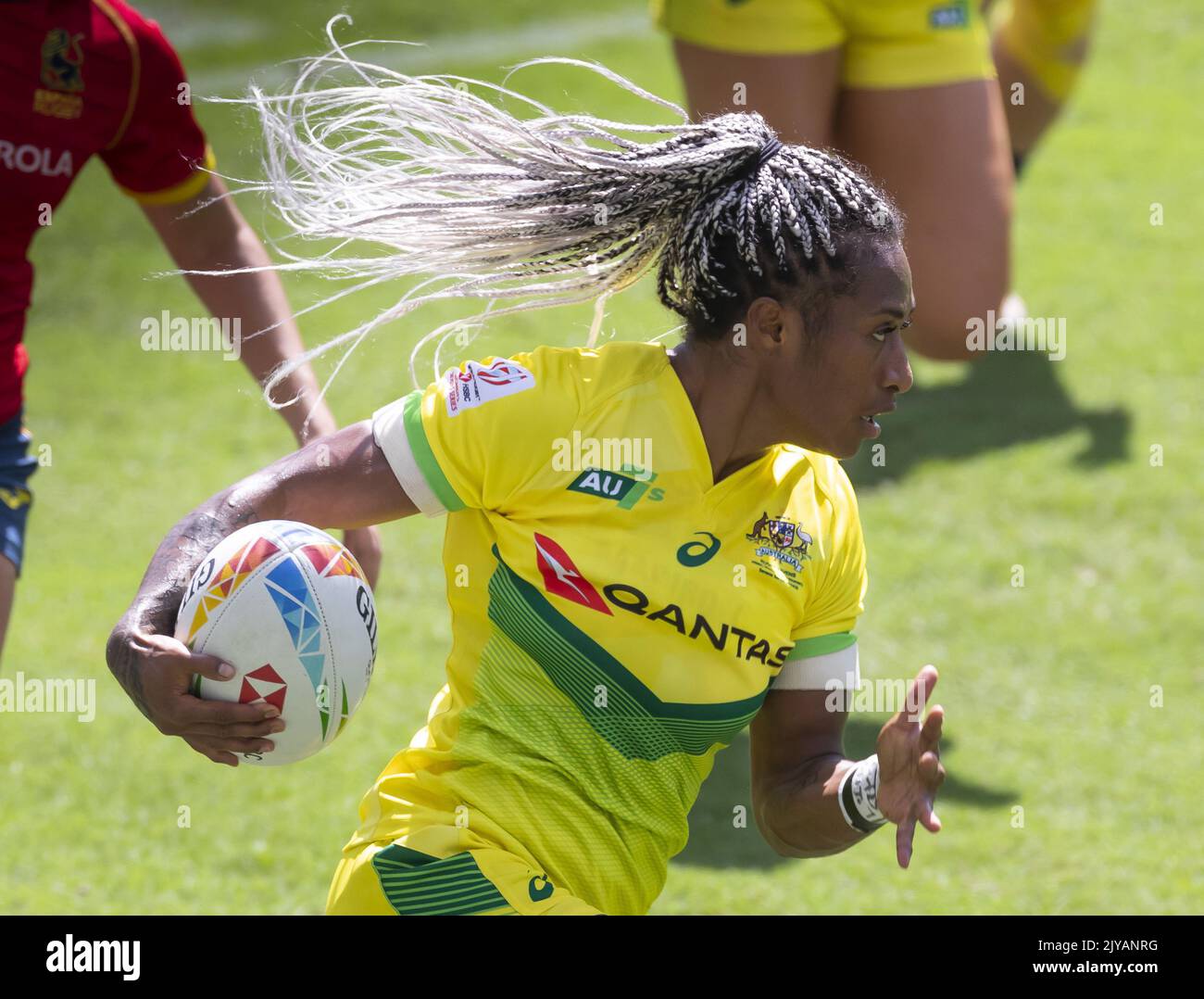 Ellia Green of Australia scores against Spain women during day one of ...