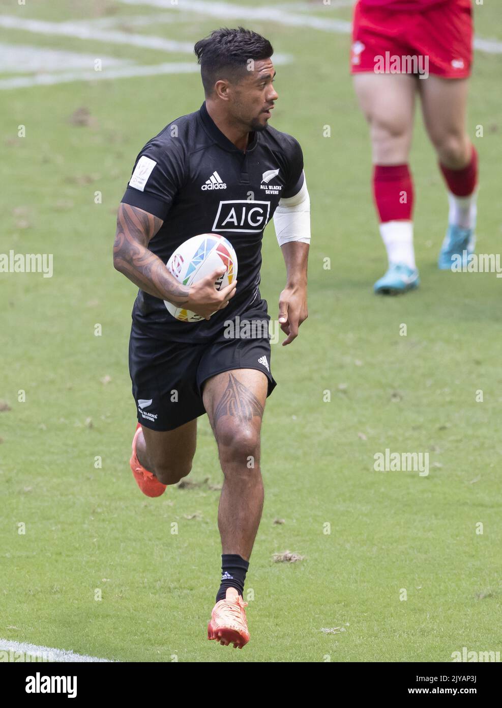 Regan Ware of New Zealand scores against Wales during day one of the ...