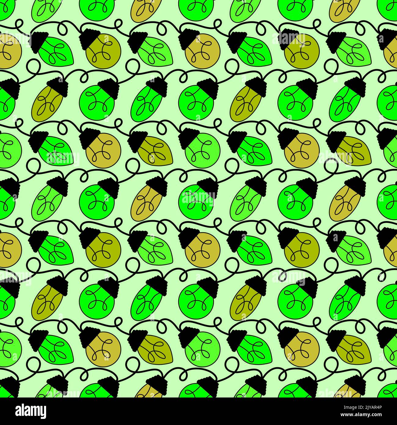 Festive illumination seamless light bulbs pattern for Christmas ...