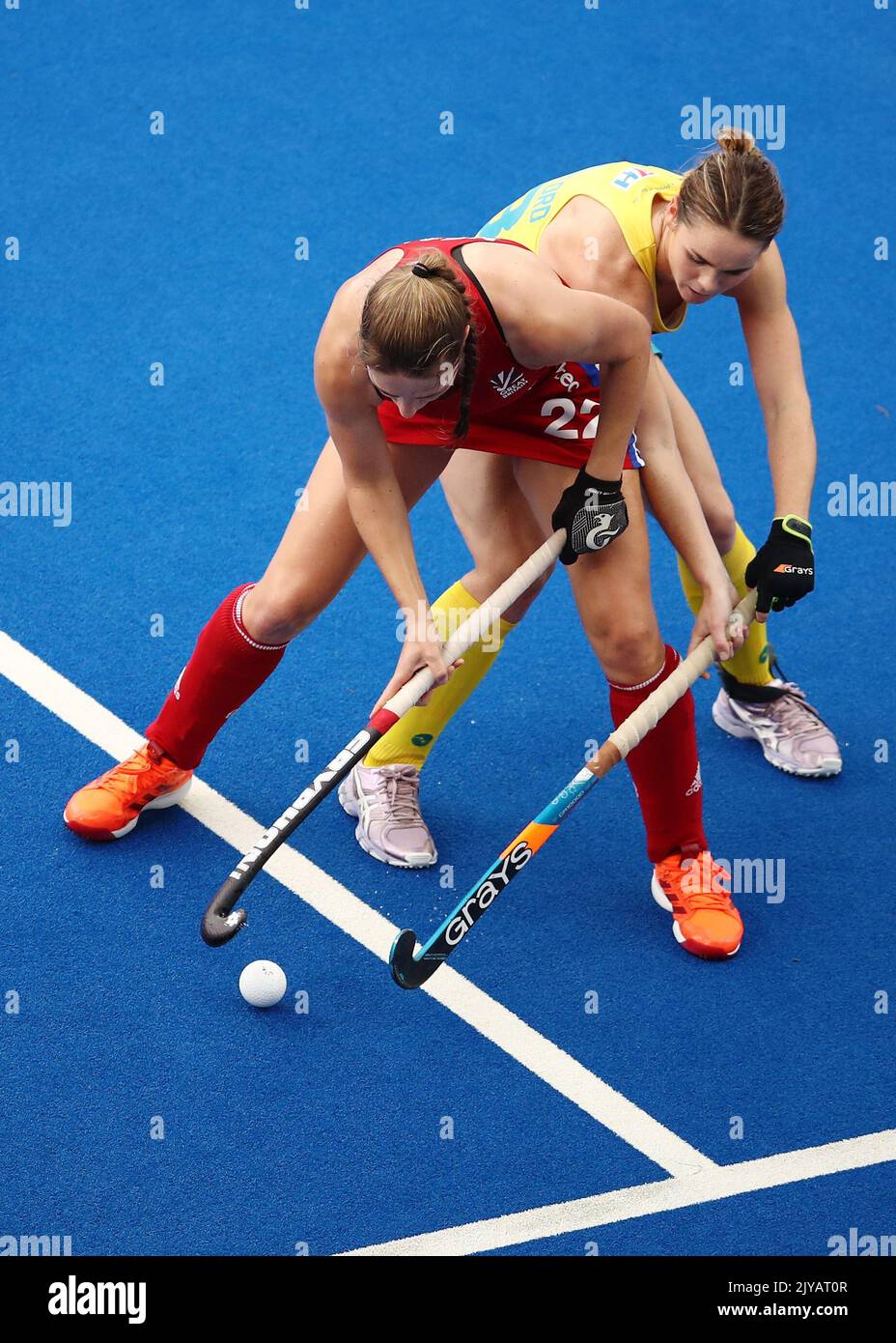 Elizabeth Neal of Great Britain competes with Kalindi Commerford of the ...
