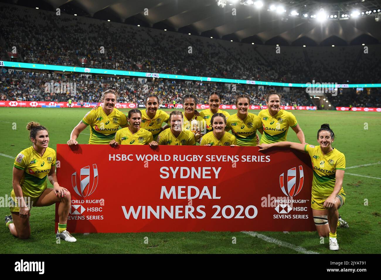 Australian Women's Rugby 7s Bronze medal winners during day two of the ...