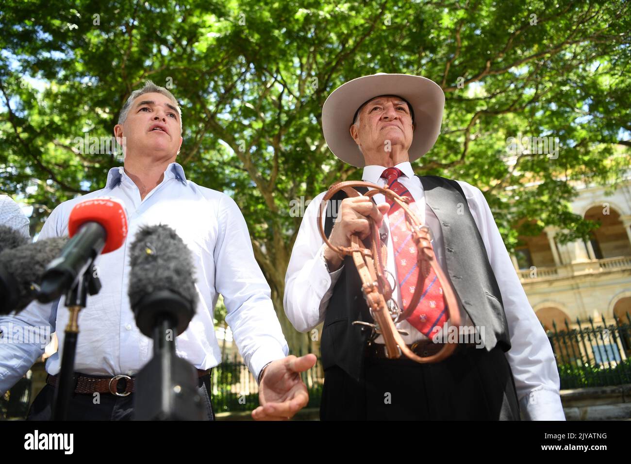 Incoming Katter's Australian Party (KAP) leader Robbie Katter (left ...