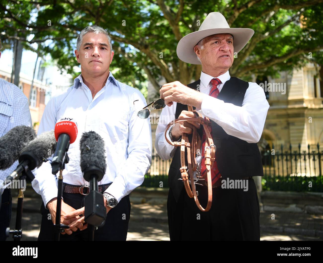 Incoming Katter's Australian Party (KAP) leader Robbie Katter (left ...