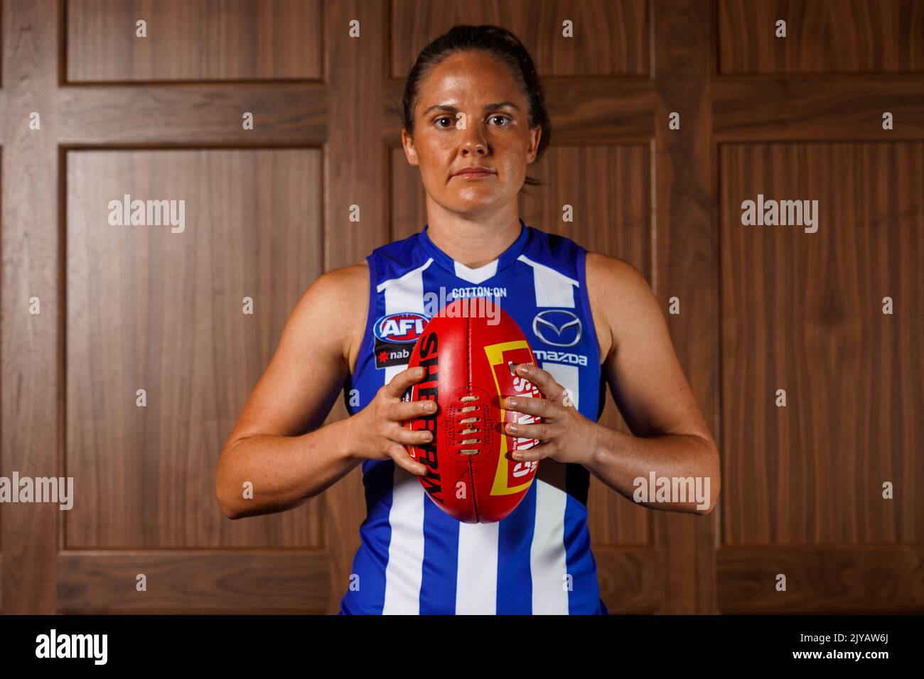 North Melbourne Captain, Emma Kearney during the AFLW captains launch ...