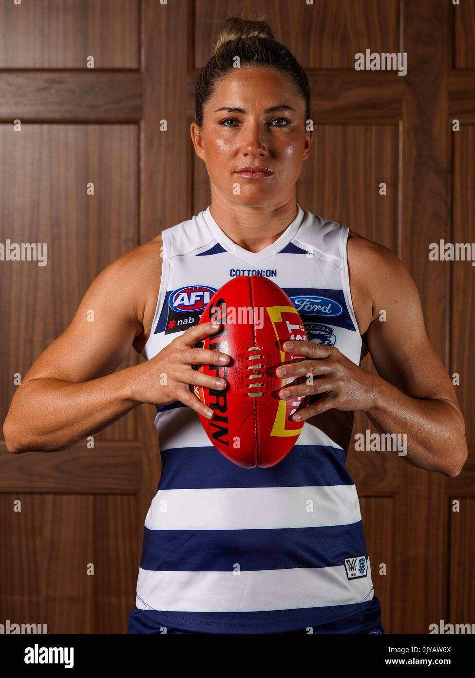 Geelong Captain Mel Hickey during the AFLW captains launch event at the ...