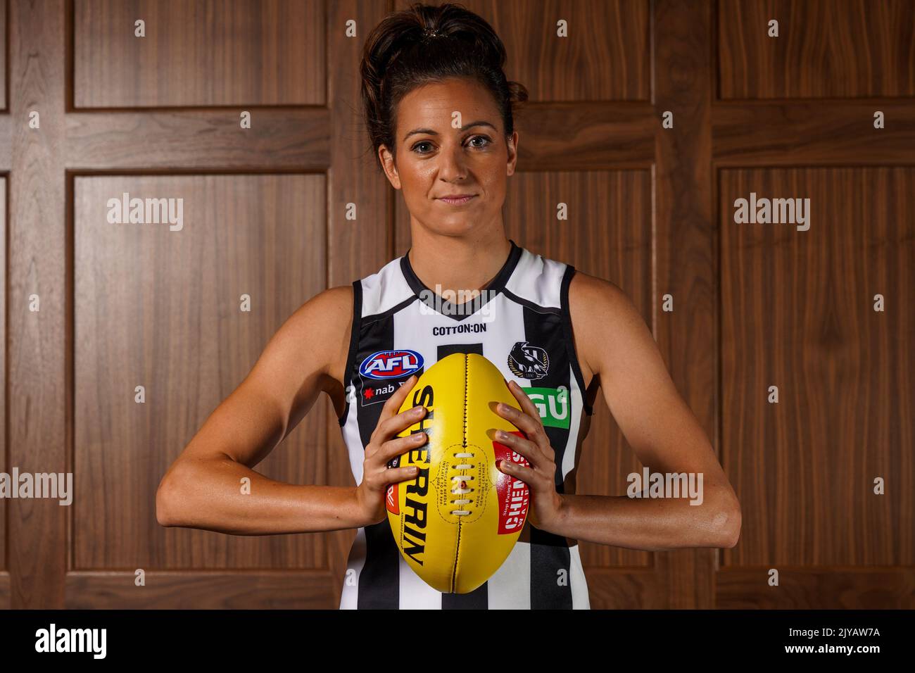 Collingwood Captain Steph Chiocci during the AFLW captains launch event ...