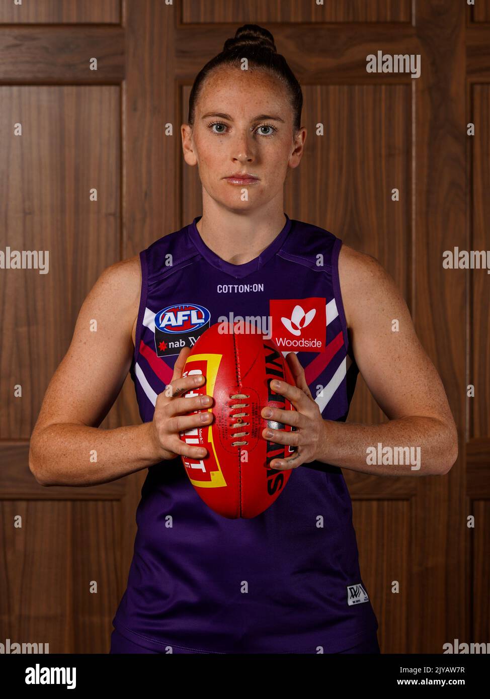 Fremantle Captain Kara Antonio during the AFLW captains launch event at ...