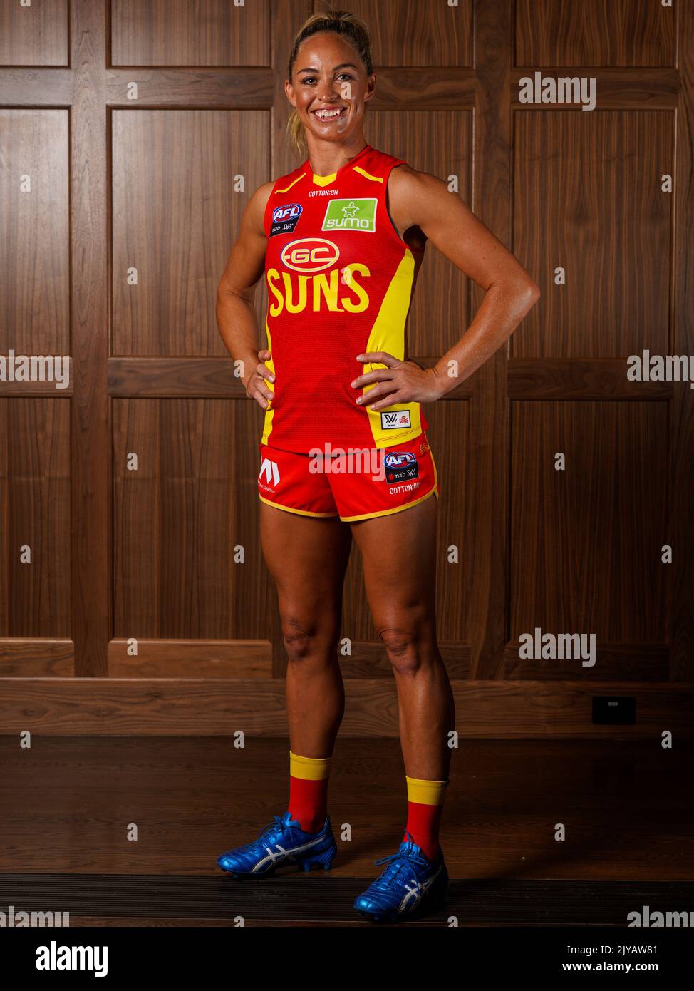 Gold Coast Suns Captain Leah Kasler during the AFLW captains launch ...