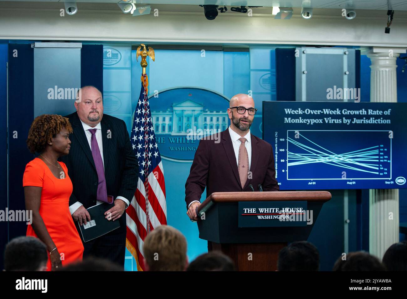 Demetre Daskalakis, deputy White House monkeypox coordinator, speaks as ...