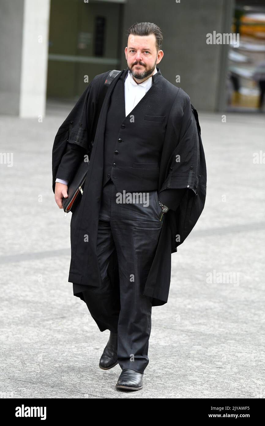 Defence lawyer Chris Minner is seen outside the Supreme Court in ...