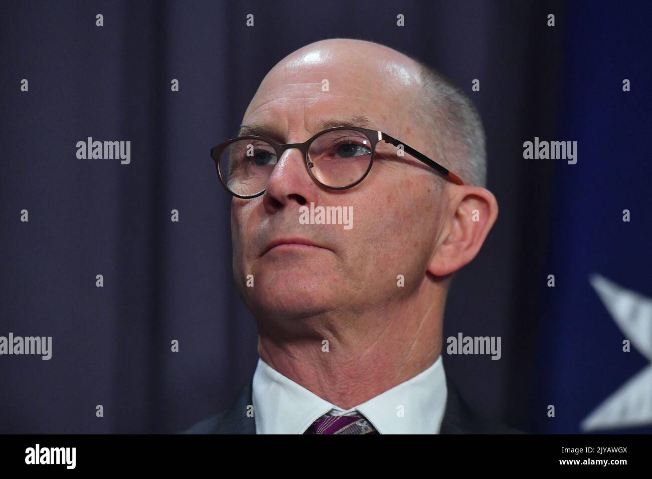 Deputy Chief Medical Officer Professor Paul Kelly speaks to the media ...
