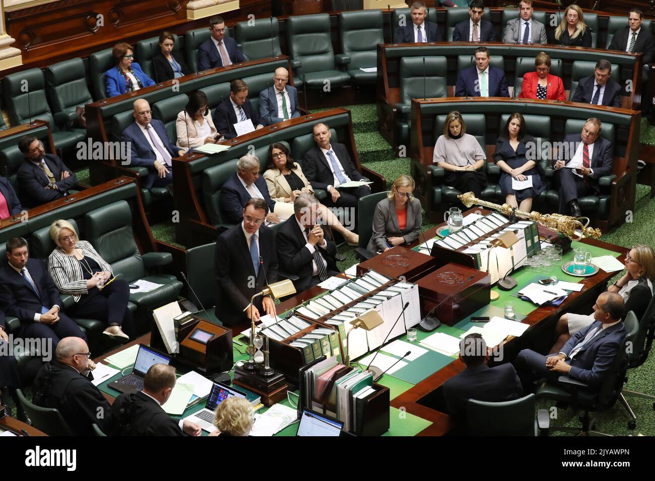 Victorian Opposition Leader Michael O'Brien speaks during the Victorian ...