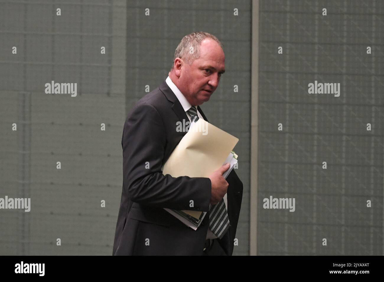 Nationals MP Barnaby Joyce arrives during House of Representatives ...