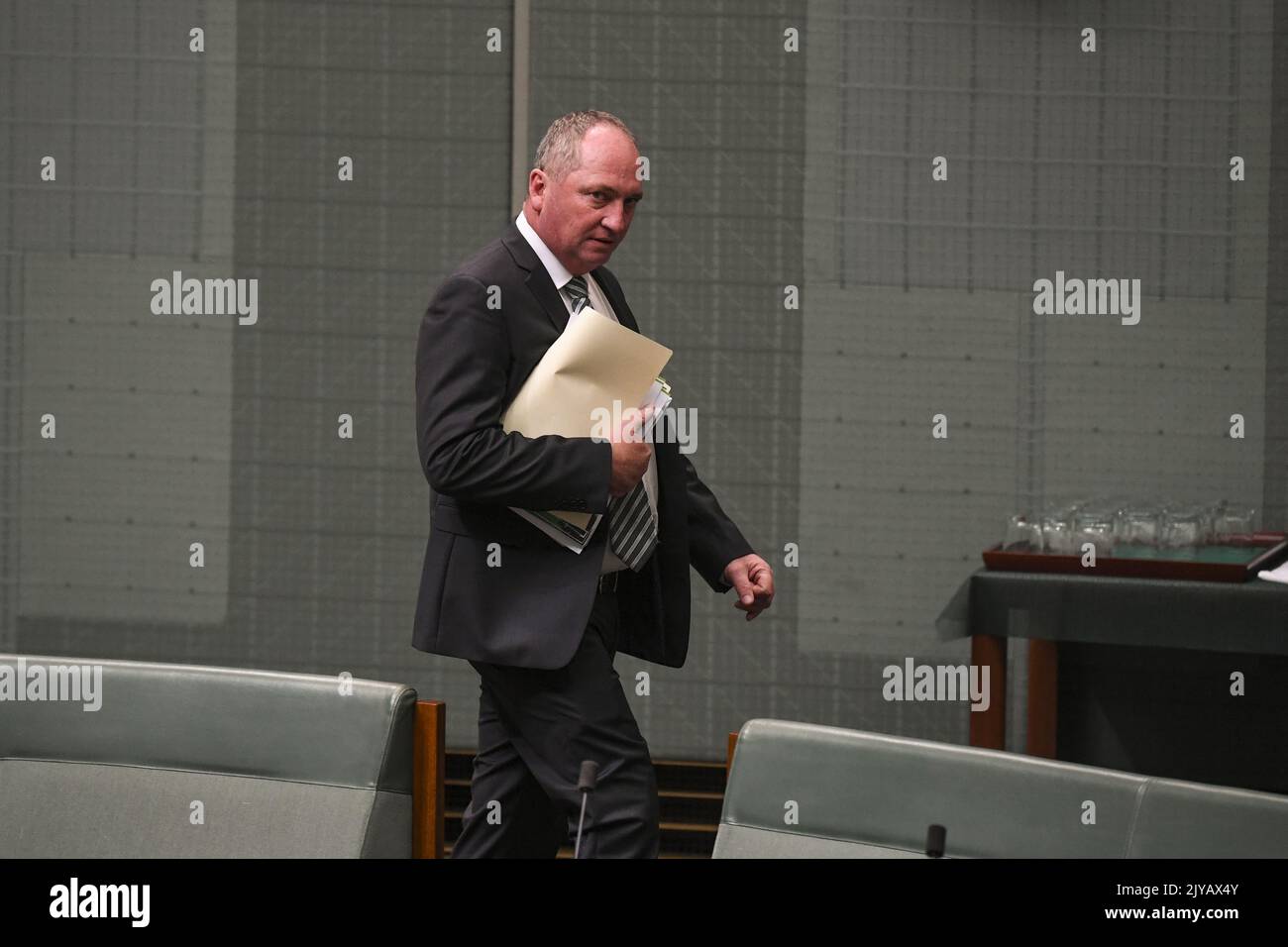 Nationals MP Barnaby Joyce arrives during House of Representatives ...