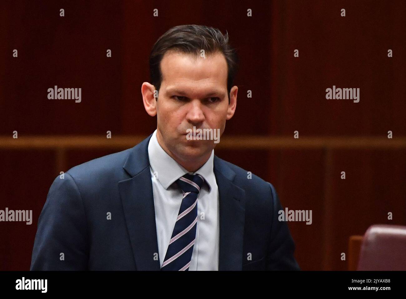 Nationals Senator Matt Canavan in the Senate chamber at Parliament ...