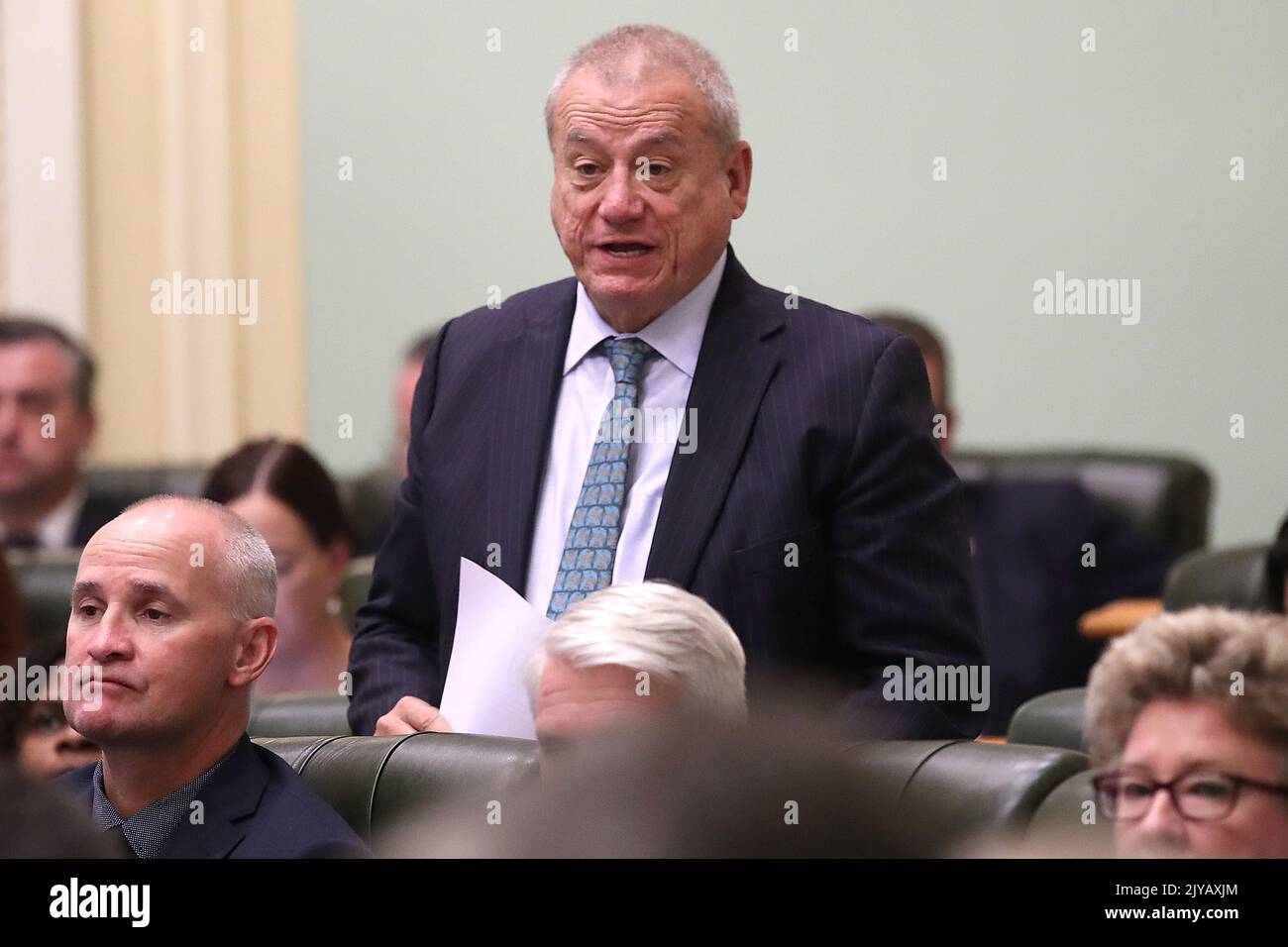 Queensland member for Toohey Peter Russo speaks during Question Time at ...