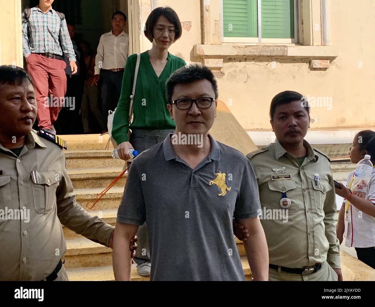 Australian missionary Martin Chan (centre), with his wife Deborah Kim ...