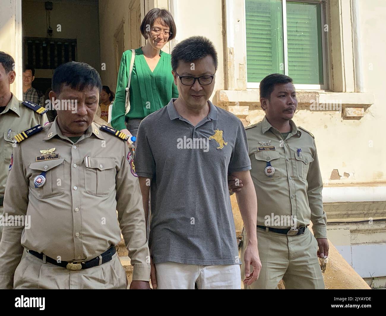 Australian missionary Martin Chan (centre), with his wife Deborah Kim ...