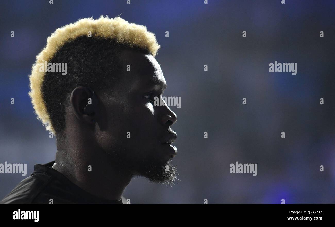 Ater Majok of the Breakers is seen warming up before the Round 19 NBL ...