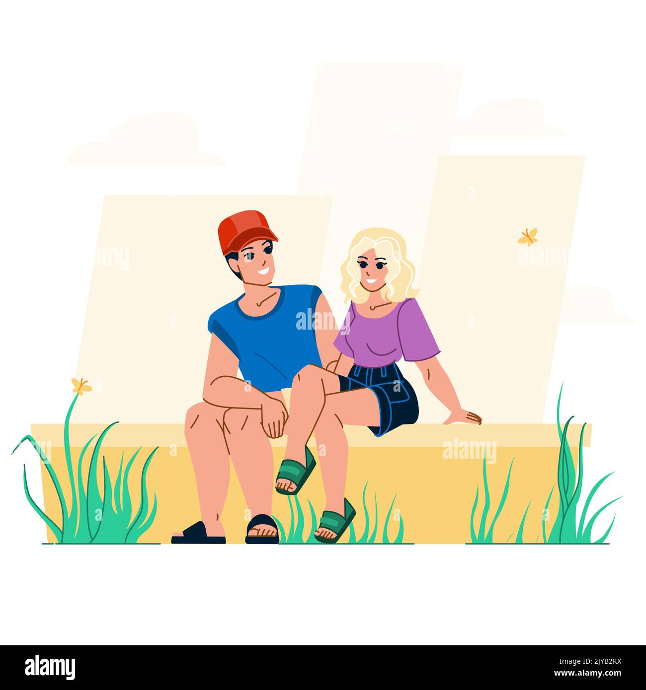 couple enjoying vector Stock Vector Image & Art - Alamy
