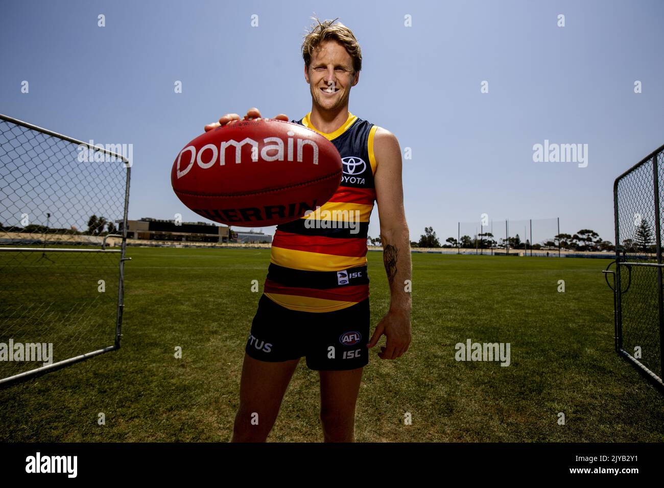 Adelaide Crows captain Rory Sloane poses for a photograph during an ...