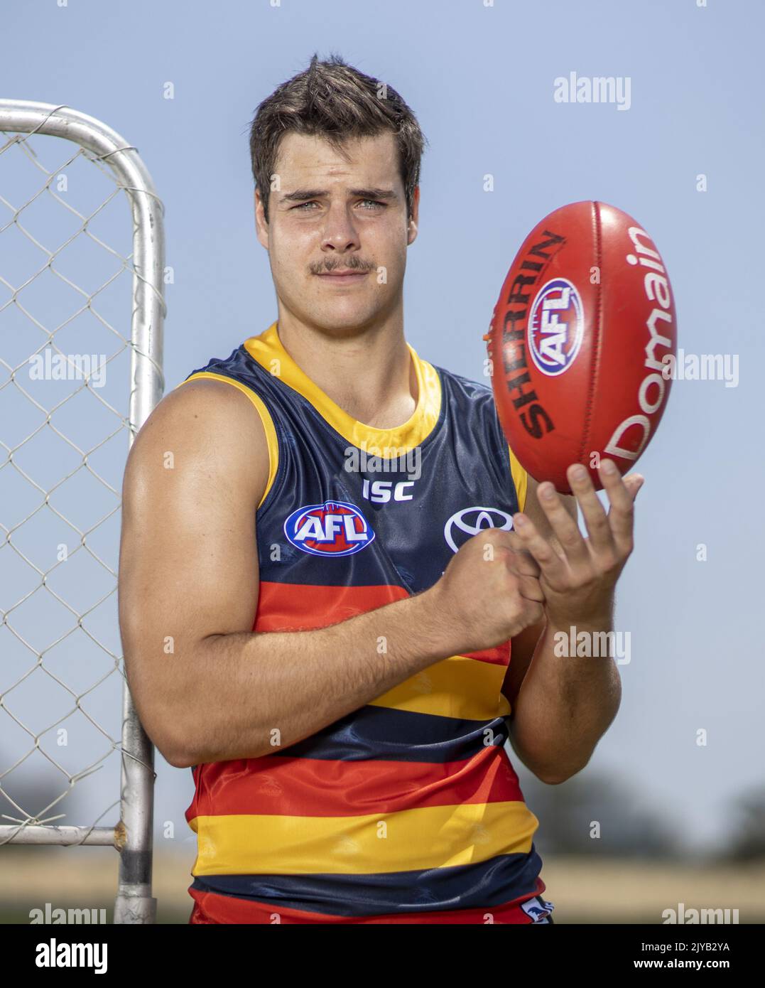 Darcy Fogarty poses for a photograph during an Adelaide Crows team ...