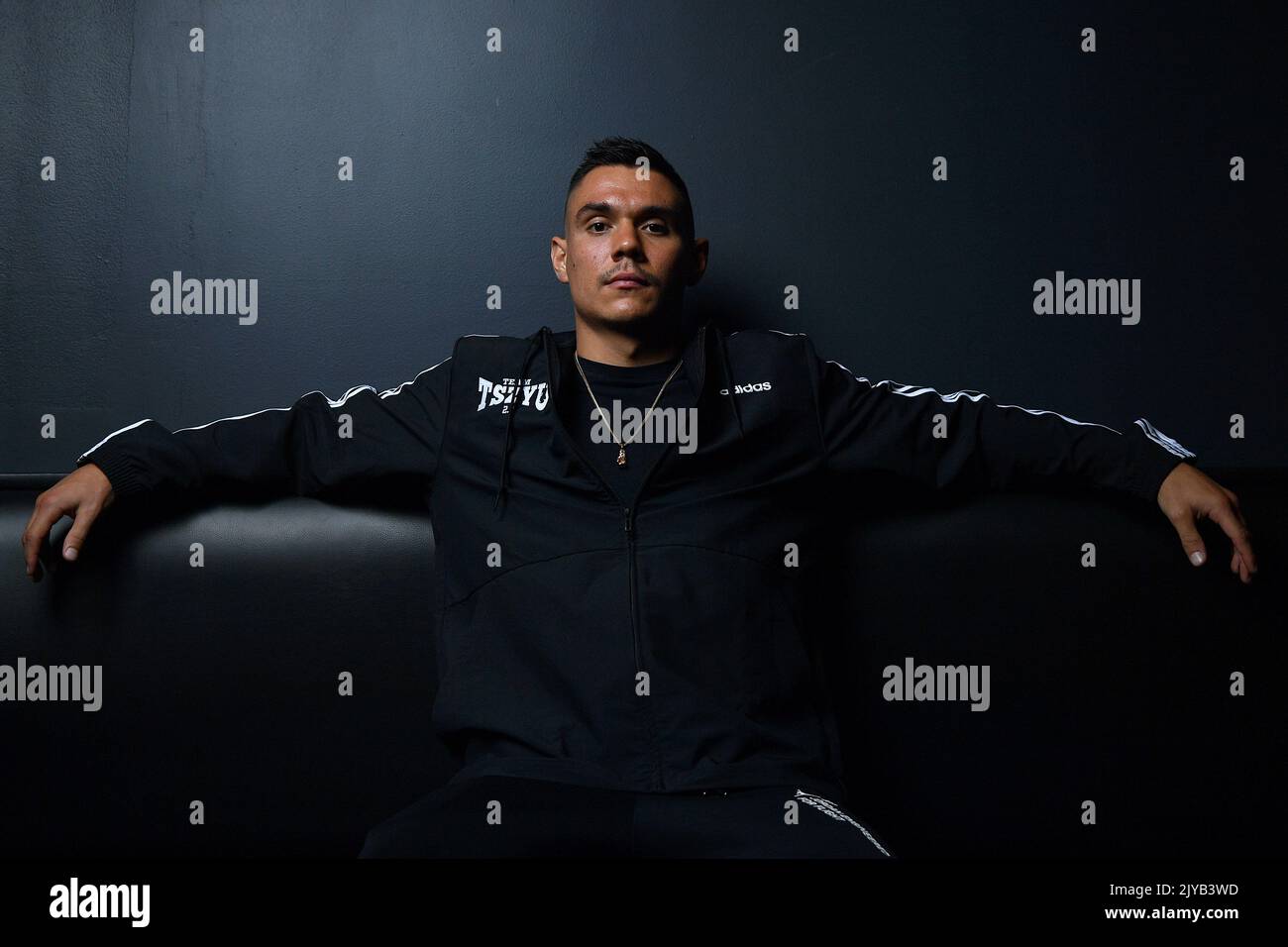 Boxer Tim Tszyu poses for a photo during a Boxing media opportunity in ...