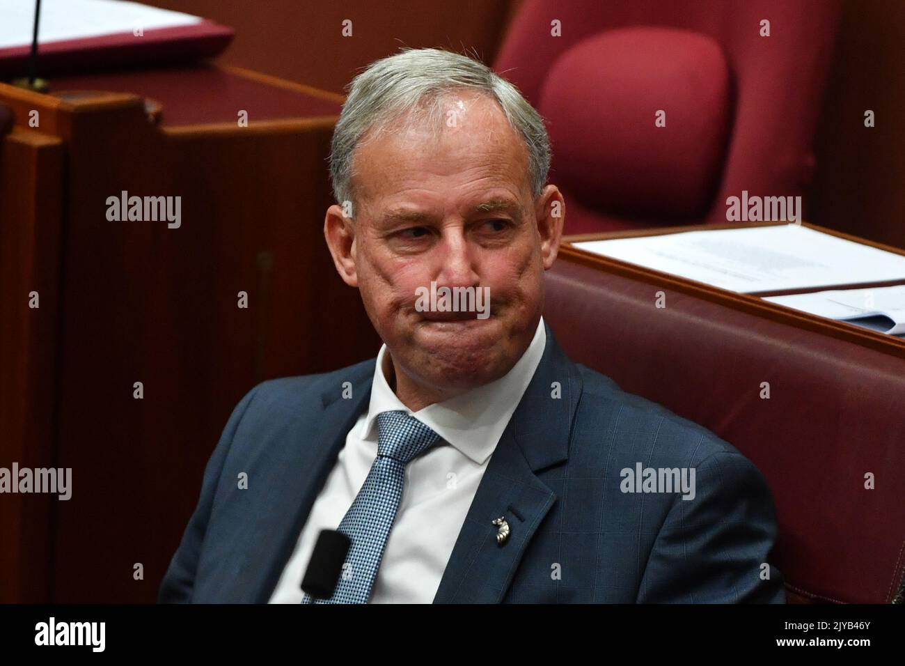 Minister for Sport Richard Colbeck in the Senate chamber at Parliament ...