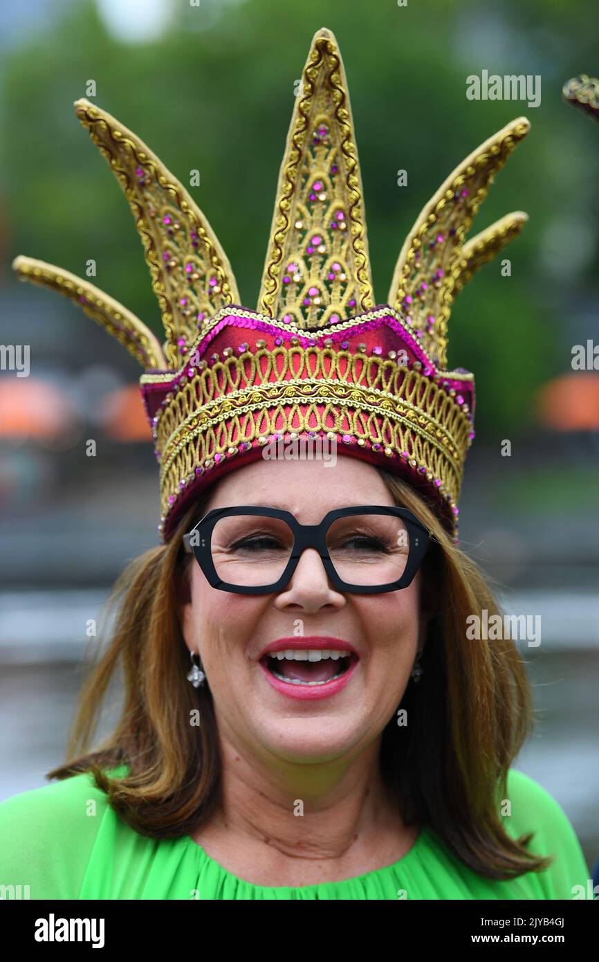 Moomba monarchs Julia Morris is seen during a preview of the 66th ...