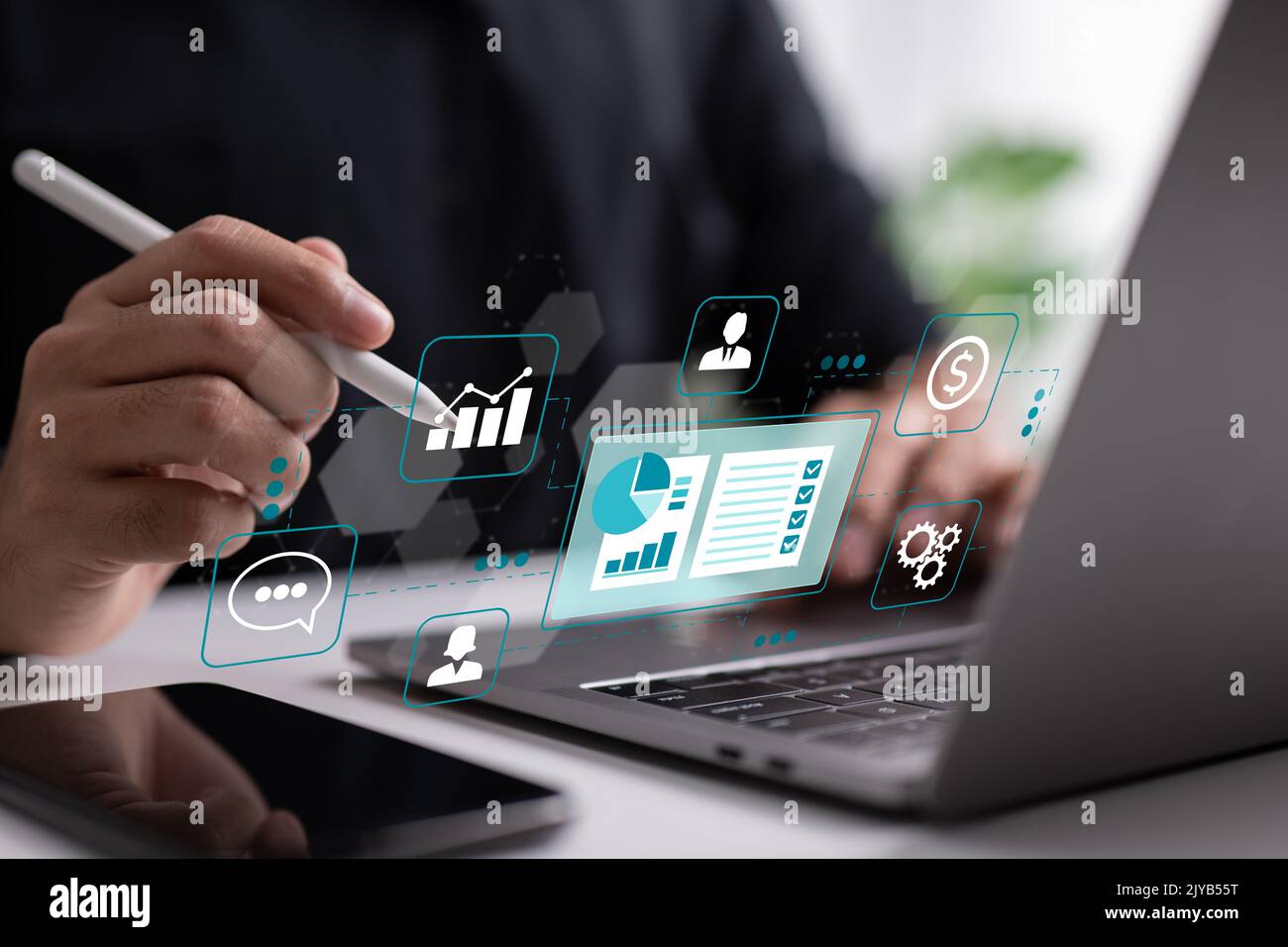 The CRM idea includes an accounting system, clients, assistance, and ...