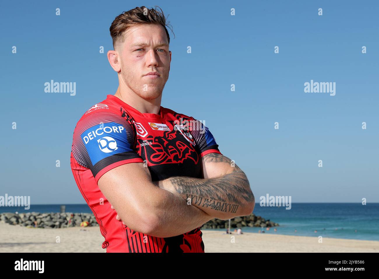 Cameron McInnes of the Dragons poses for a photograph during the NRL ...