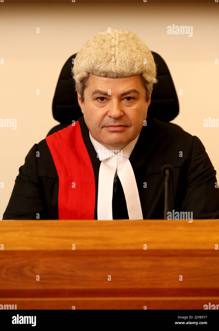 Justice Mark Livesey poses for a portrait at the Supreme Court in ...