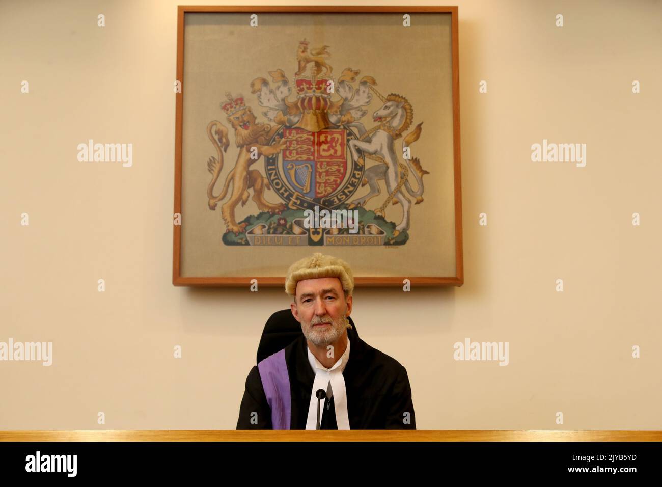 Judge Ian Press poses for a portrait at the District Court in Adelaide ...