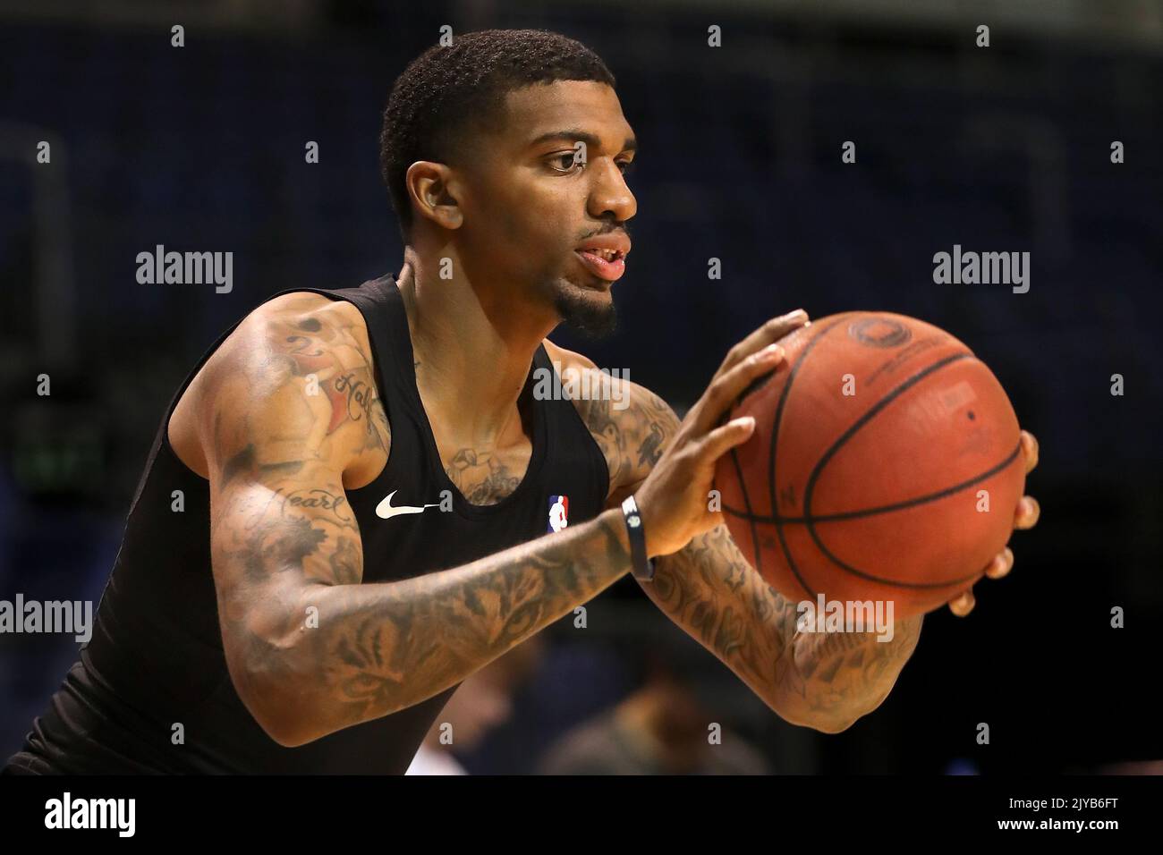 Devondrick Walker of the Phoenix warms up prior to the Round 20 NBL ...