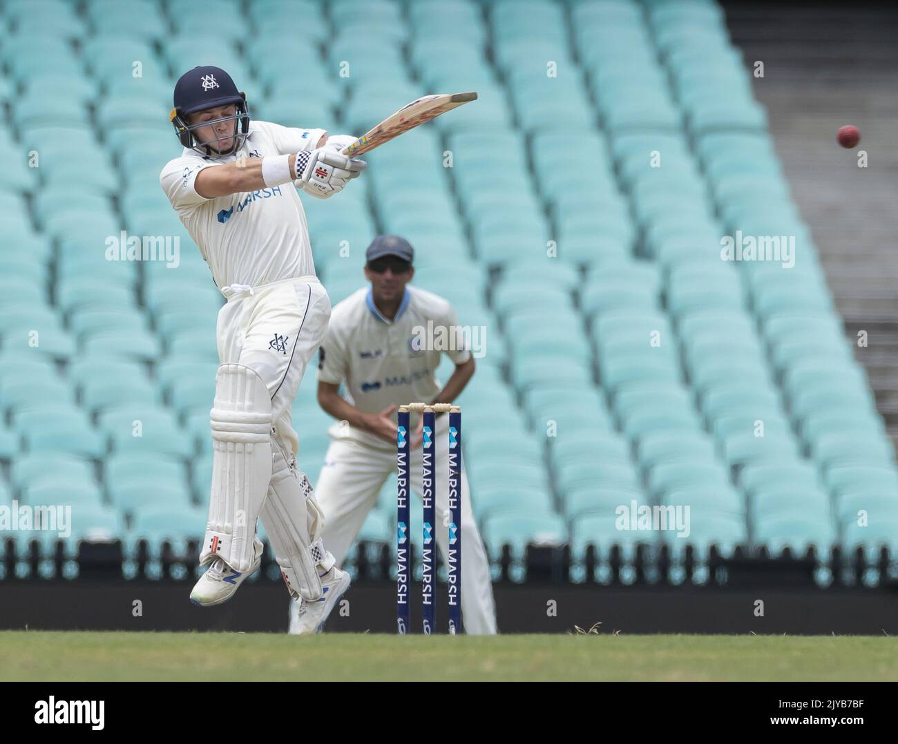 Seb Gotch of Victoria scores a century during day 2 of the Marsh ...