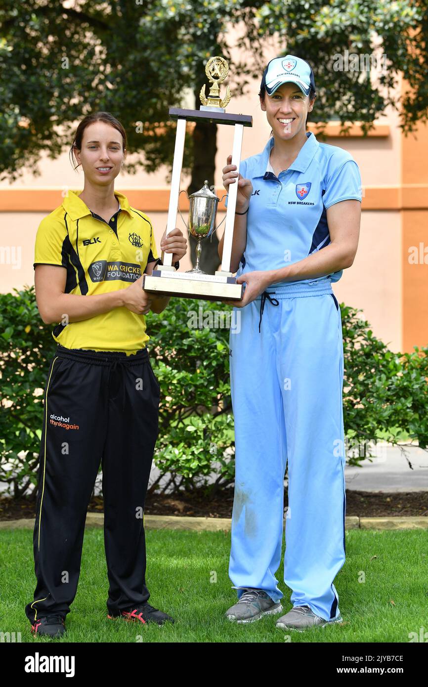 Western Australian Captain Chloe Piparo and NSW Breakers Captain Lisa ...