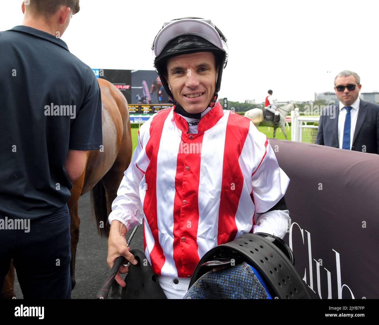 Jockey Tim Clark is seen after riding Supreme Idea to victory in race 4 ...