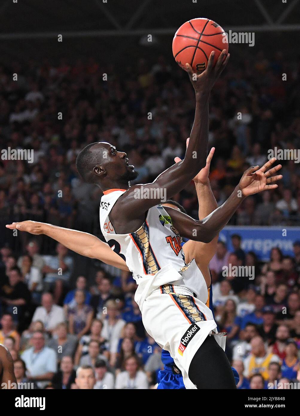Majok Deng of the Taipans in action during the Round 20 NBL match ...
