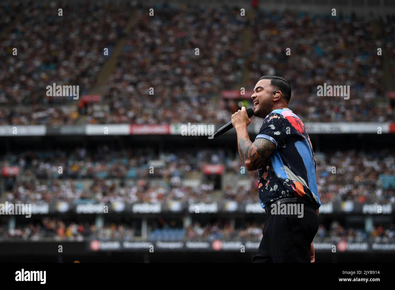 Guy Sebastian performs during the Fire Fight Australia bushfire relief ...