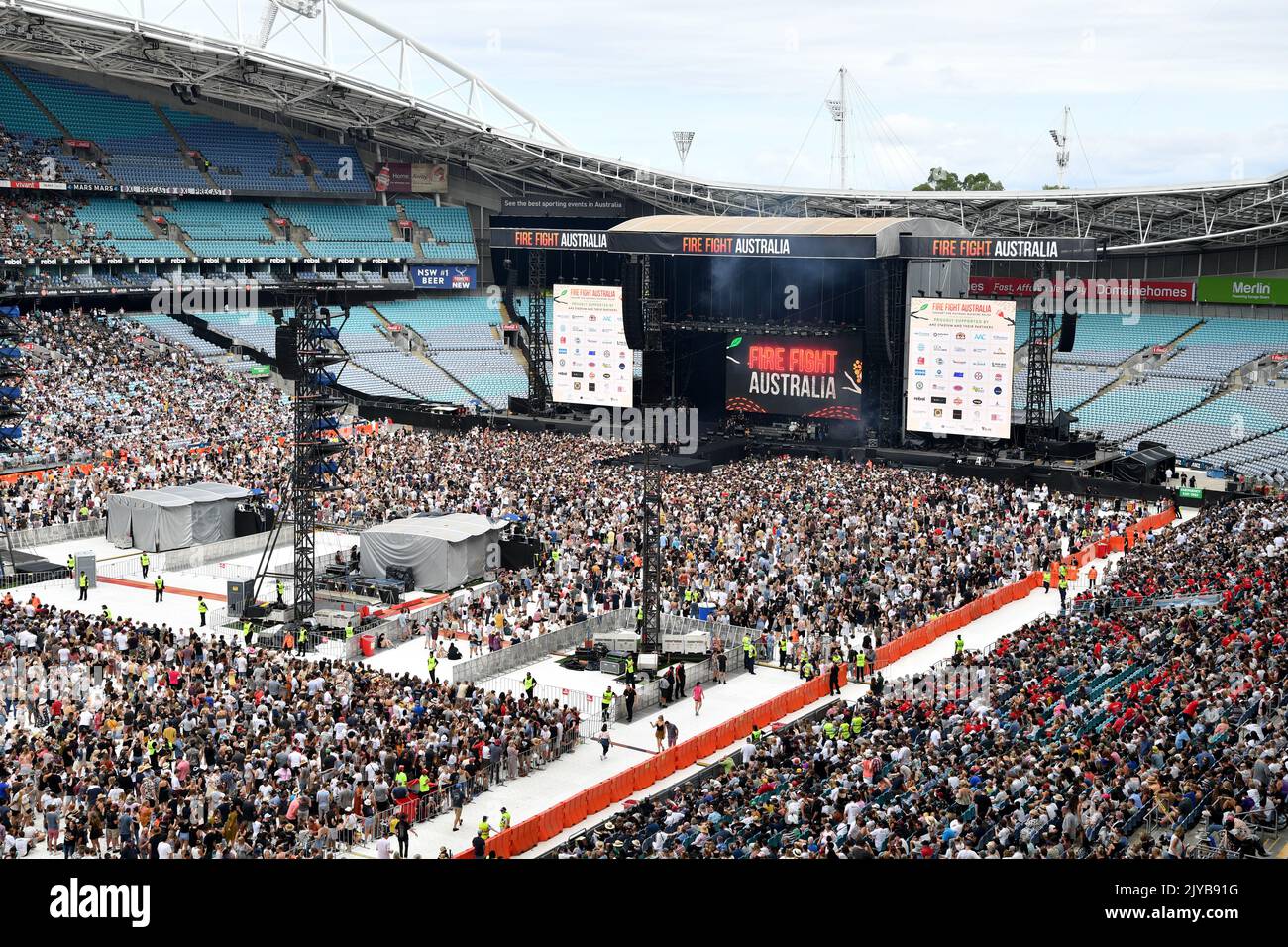 A general view of the Fire Fight Australia bushfire relief concert at ...