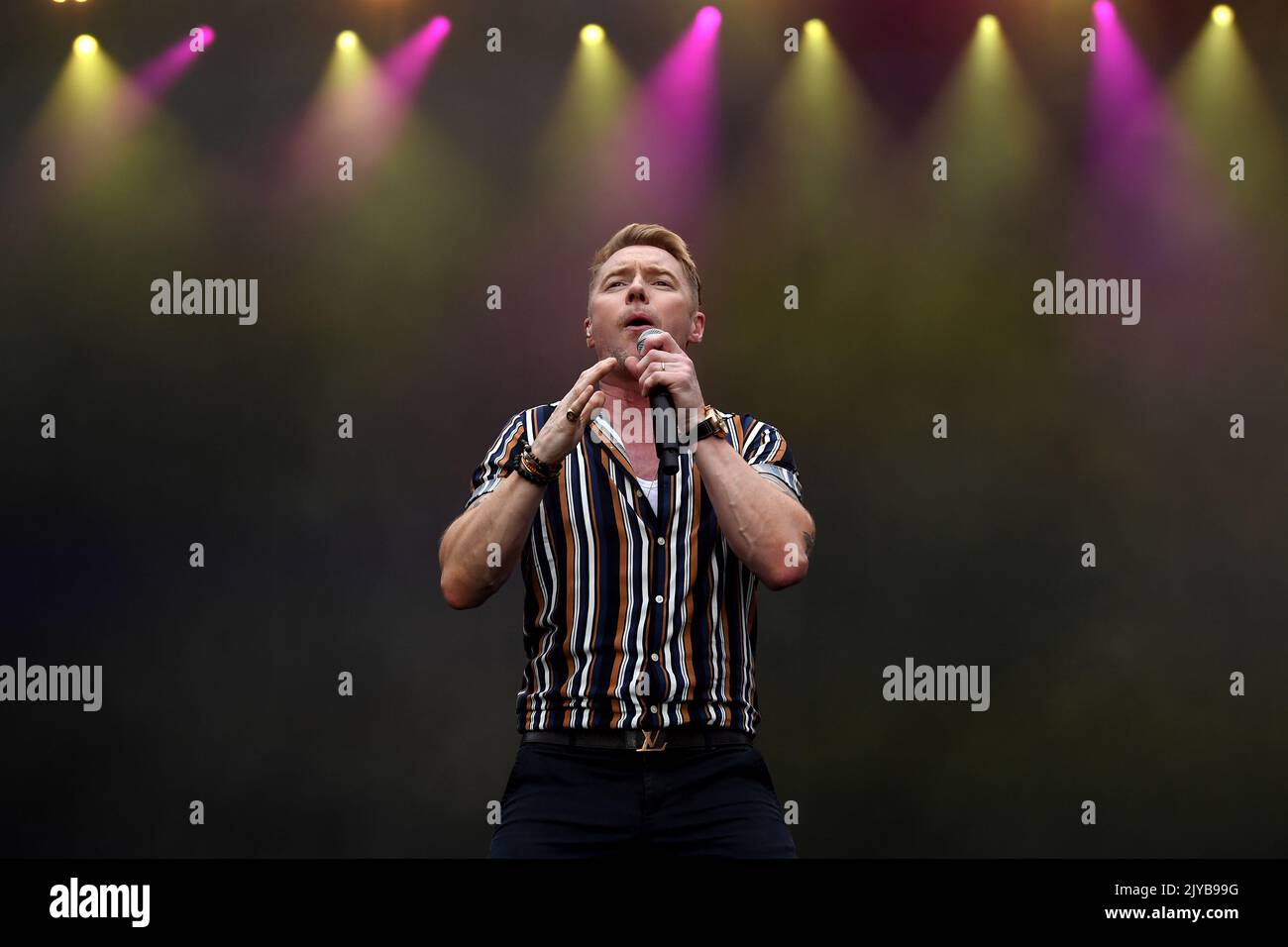 Ronan Keating performs during the Fire Fight Australia bushfire relief ...