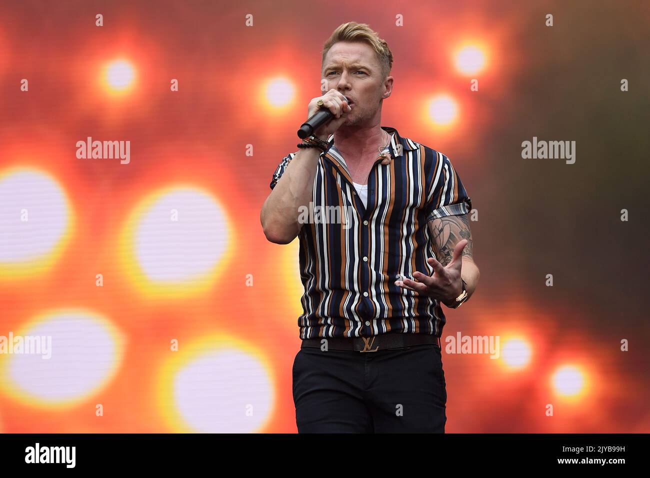 Ronan Keating performs during the Fire Fight Australia bushfire relief ...