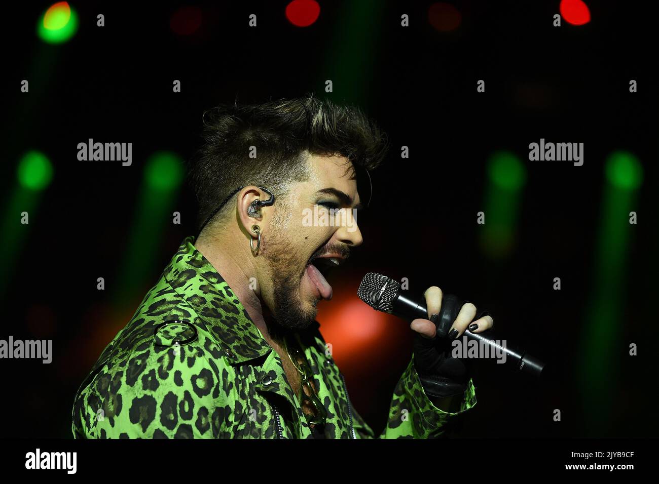Adam Lambert of Queen performs during the Fire Fight Australia bushfire ...