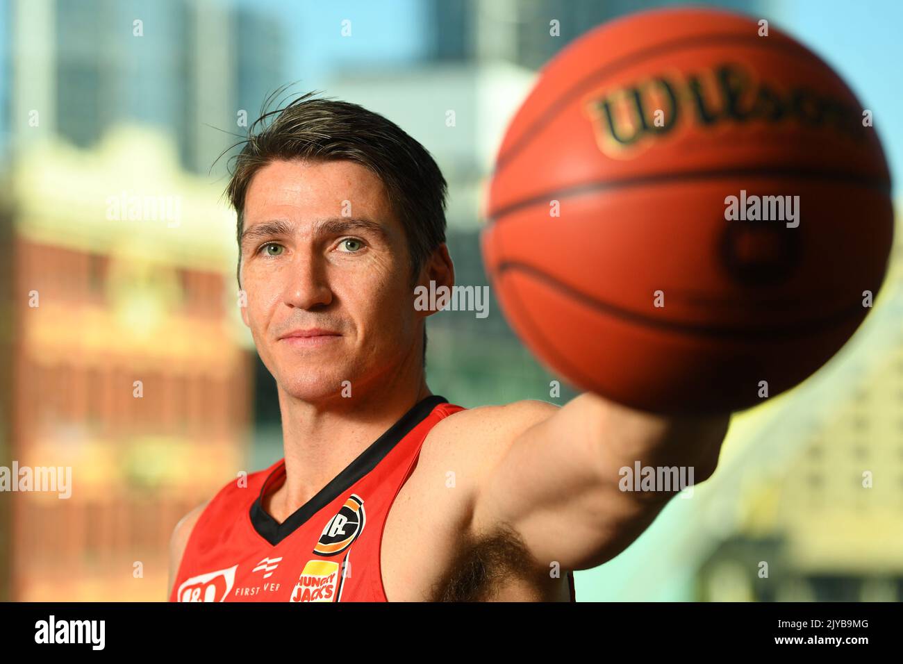 Damian Martin of the Perth Wildcats pose for a photograph during an NBL ...