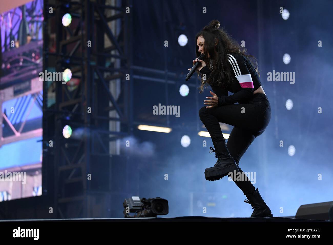 Amy Stark performs during the Fire Fight Australia bushfire relief ...