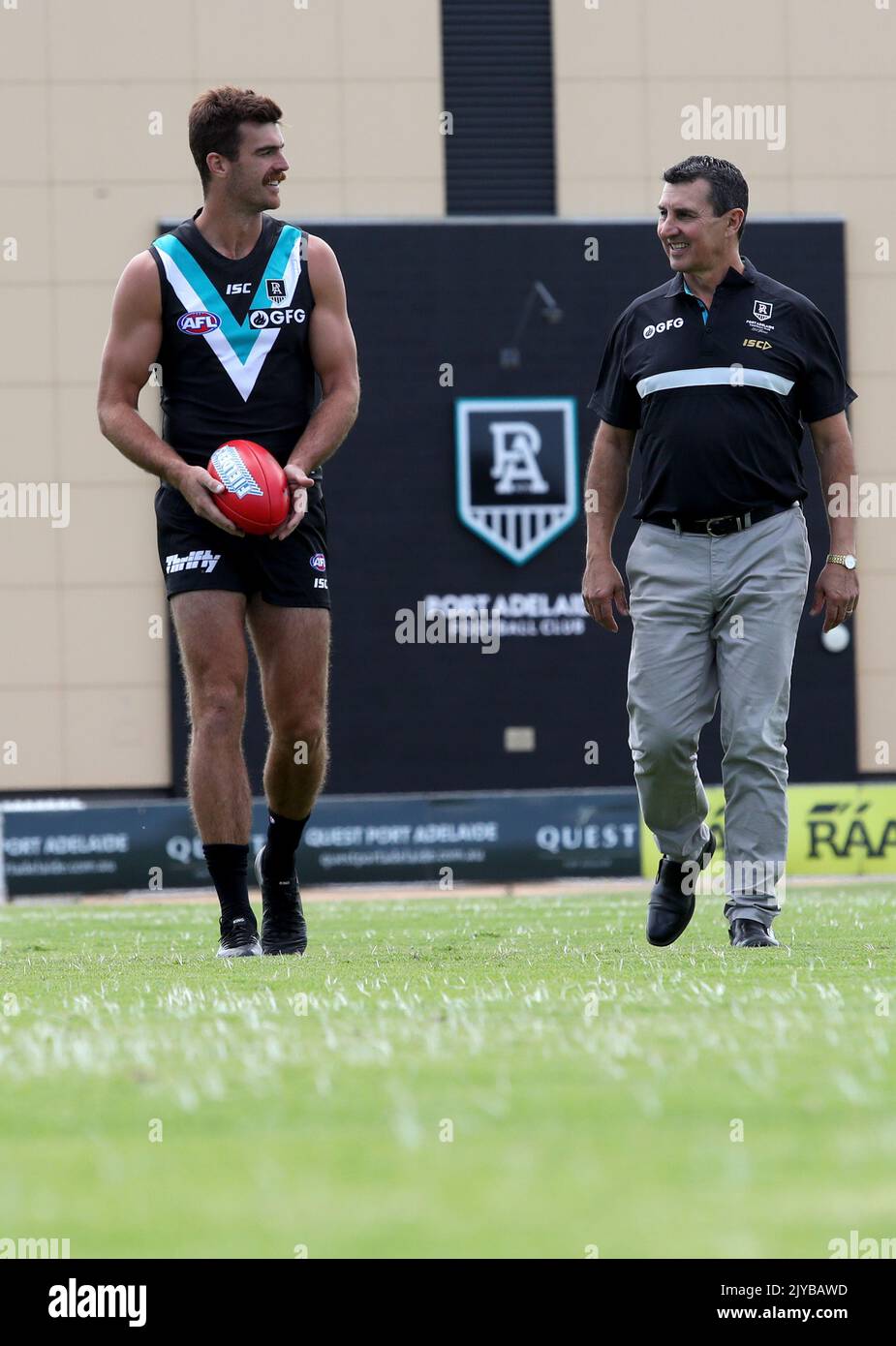 AFL Port Adelaide Football Club player Scott Lycett and Former AFL Port ...