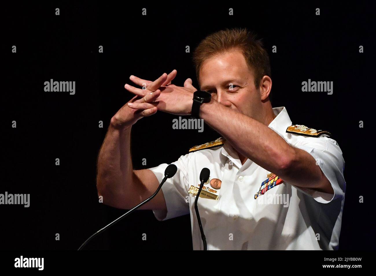 Chief of Navy Vice Admiral Michael Noonan speaks at the Australian ...